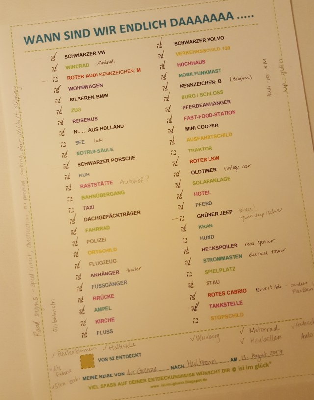 Road Trip Scavenger Hunt auf Deutsch | German in the Afternoon Activities
