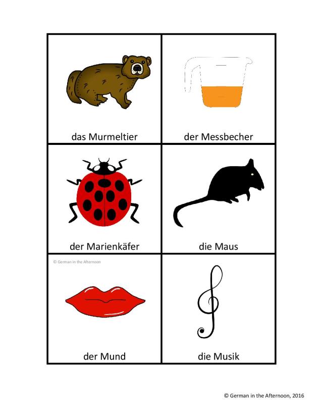 Buchstabe der Woche: M | German in the Afternoon Activities