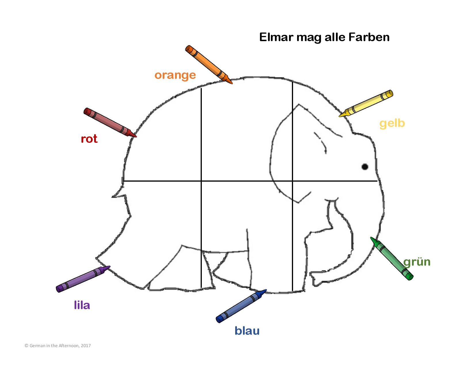 Teaching Colors with Elmar dem Elefanten | German in the Afternoon ...