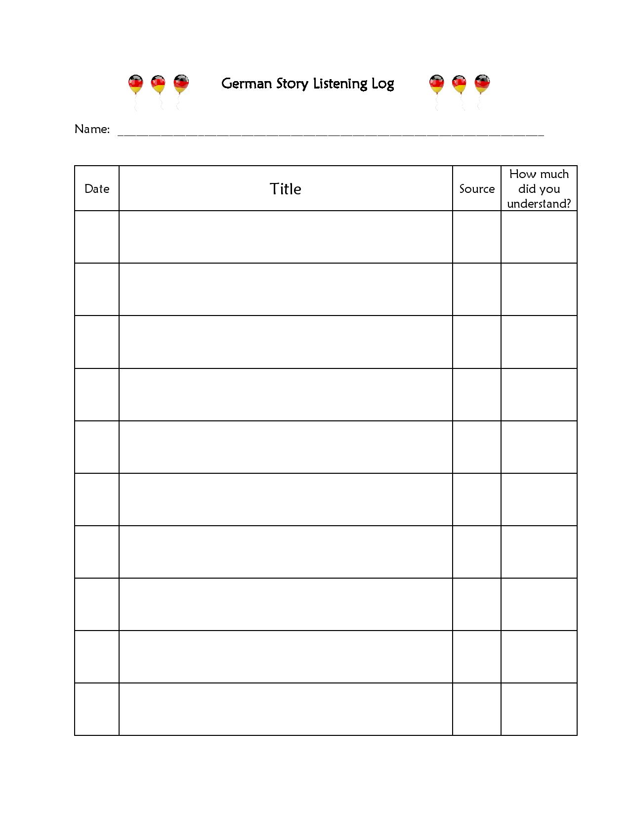 Story Listening at Home | German in the Afternoon Activities