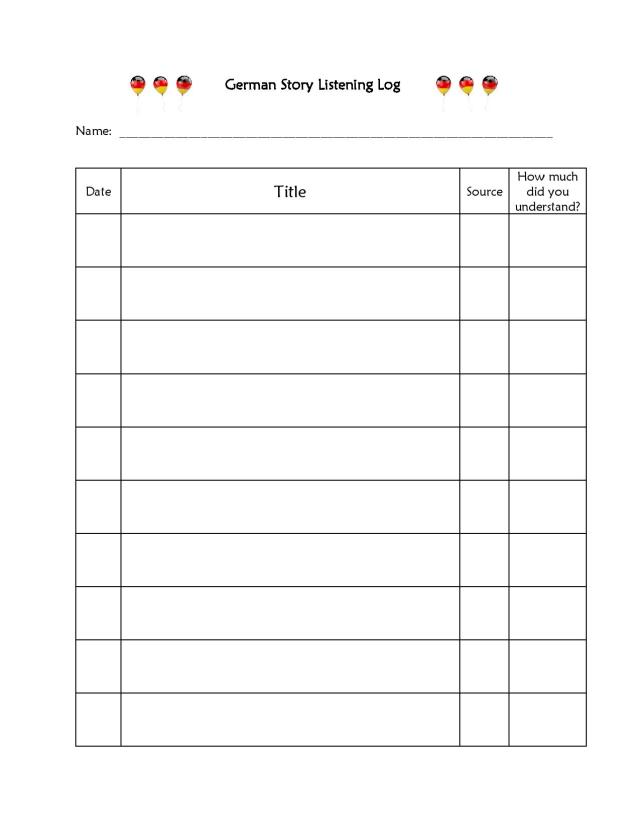 Story Listening at Home | German in the Afternoon Activities