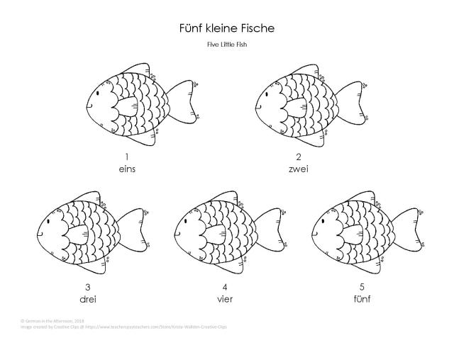 Fünf kleine Fische / Five Little Fish | German in the Afternoon Activities